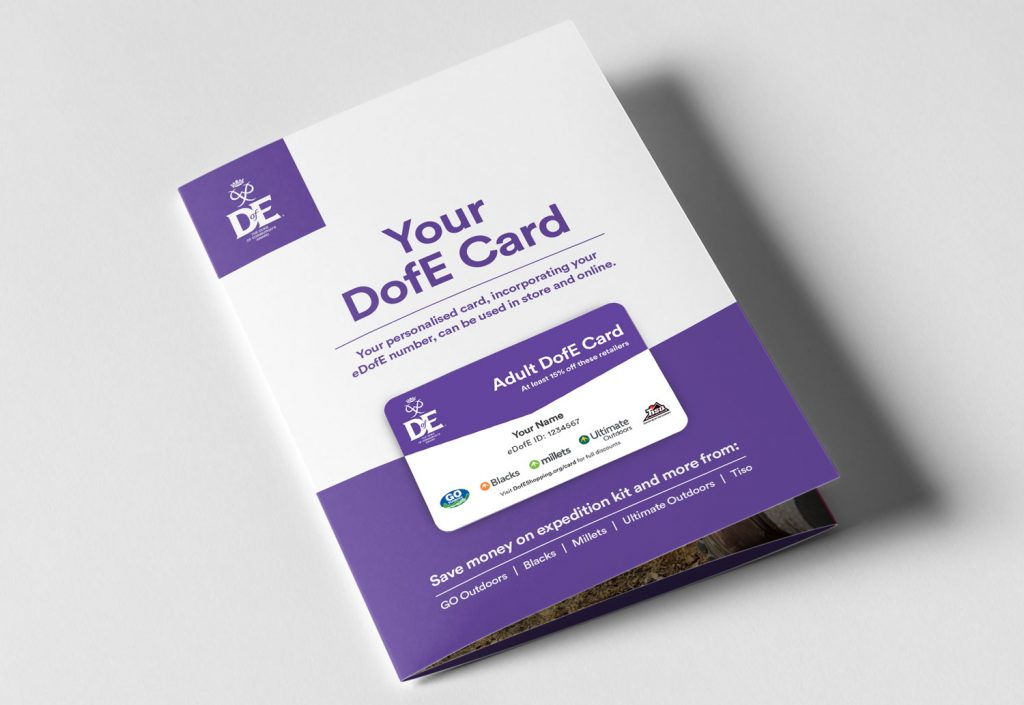 Duke of Edinburgh's Award Reward Card Holder Design - Front Cover with ...